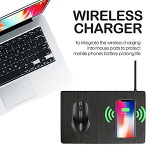 Fast Wireless Charger Mouse Pad,Fast Wireless Charging Mouse Mat 10w Qi Certified Case-Friendly for iPhone 14/14Pro/14Pro Max/13/13Pro/13Pro Max/12/12 Pro/11/11Pro/XR/X,Samsung Galaxy S10/S9 for Gifts