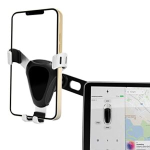 optukeop phone mount for tesla model y/3/x/s [ultra stable&never fall] hands free car phone holder for 4-6.9″ phones, angle length adjustable arm cell phone holder car, tesla model y 3 accessories