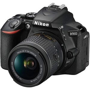 Nikon D5600 DSLR Camera with 18-55mm Lens (1576) + Nikon 70-300mm Lens + 64GB Card + Case + Corel Photo Software + EN-EL14 A Battery + HDMI Cable + Cleaning Set + More (International Model) (Renewed)