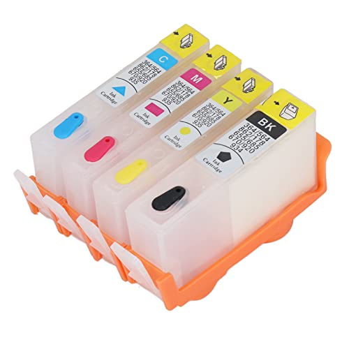 Fafeicy 4PCS Ink Cartridge,Permanent Chip Replacement Refill Ink Cartridge PP for Office (HP 905)