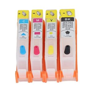 Fafeicy 4PCS Ink Cartridge,Permanent Chip Replacement Refill Ink Cartridge PP for Office (HP 905)