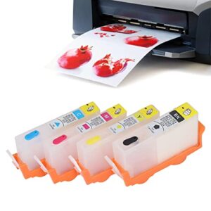 Fafeicy 4PCS Ink Cartridge,Permanent Chip Replacement Refill Ink Cartridge PP for Office (HP 905)