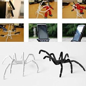 Aulzaju Universal Multi-Function Flexible Spider Phone Stand Car Holder Hanging Mount for iPhone,Moto,Google,Oneplus,Samsung,Andriod All Mobile Phones in Car Bicycle Desk Plane (4 Pack Black)