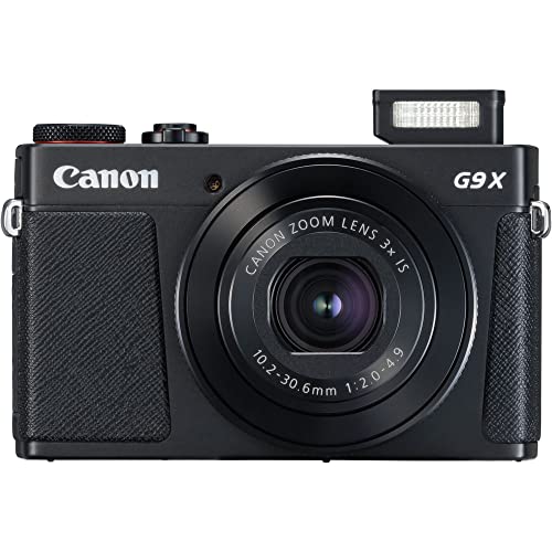 Canon PowerShot G9 X Mark II Digital Camera (Black) (1717C001) + 64GB Memory Card + Card Reader + Deluxe Soft Bag + Flex Tripod + Hand Strap + Memory Wallet + Cleaning Kit (Renewed)