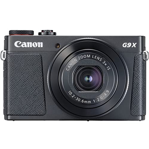 Canon PowerShot G9 X Mark II Digital Camera (Black) (1717C001) + 64GB Memory Card + Card Reader + Deluxe Soft Bag + Flex Tripod + Hand Strap + Memory Wallet + Cleaning Kit (Renewed)