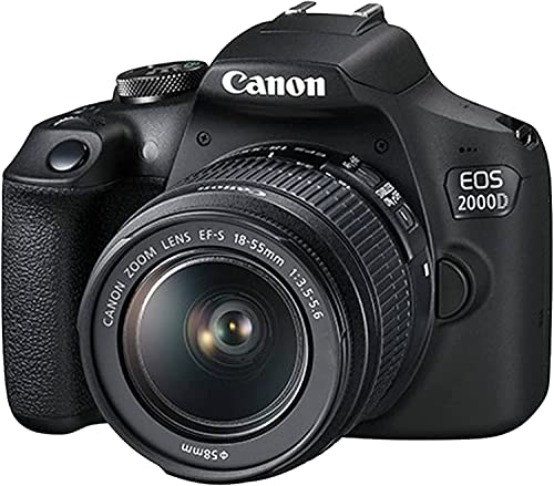 Ultimate Deals Canon EOS 2000D / Rebel T7 DSLR Camera with EF-S 18-55mm Zoom Lens + 2X SanDisk 32GB Memory Card + Tripod + Case + Wideangle Lenses + Top Knotch Bundle (Renewed)