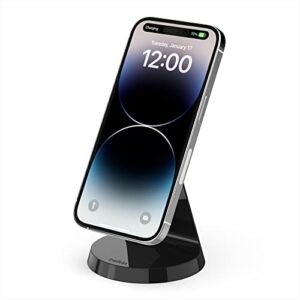 belkin magnetic wireless charger stand – magsafe charger compatible – magnetic iphone charger – wireless charger – works w/ apple iphone 14, iphone 13 & iphone 12 – power supply not included – black