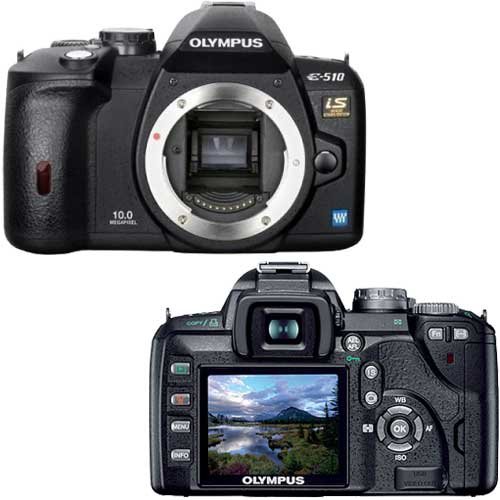 Olympus Evolt E510 10MP Digital SLR Camera with CCD Shift Image Stabilization (Body Only)