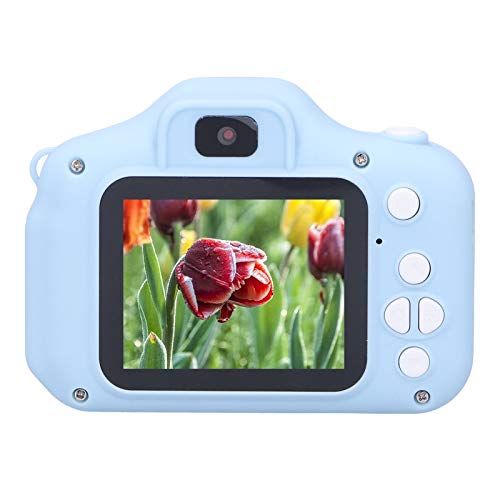 Jopwkuin Digital Camera, Small Size Portable Easy to Operate Children Camera Toy ABS and Silicone for Outdoor for Children(Blue)