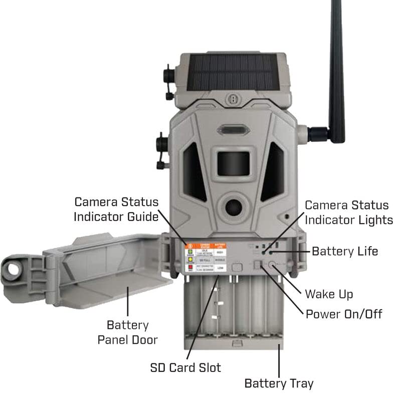 Bushnell CelluCORE 20 Solar Trail Camera, Low Glow Hunting Game Camera with Detachable Solar Panel with Bundle Options (SD Card)