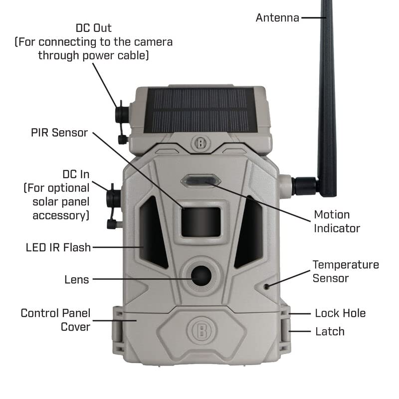 Bushnell CelluCORE 20 Solar Trail Camera, Low Glow Hunting Game Camera with Detachable Solar Panel with Bundle Options (SD Card)