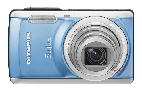 Olympus Stylus 7040 14 MP Digital Camera with 7x Wide Angle Dual Image Stabilized Zoom and 3.0 inch LCD (Blue) (Old Model)