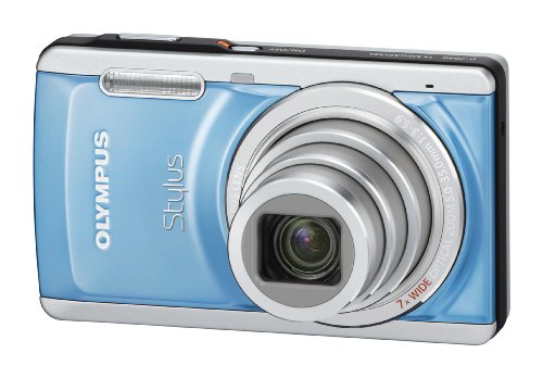 Olympus Stylus 7040 14 MP Digital Camera with 7x Wide Angle Dual Image Stabilized Zoom and 3.0 inch LCD (Blue) (Old Model)