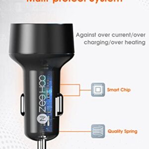 Car Charger, ZeeHoo USB C Car Charger Adapter QC 3.0&PD Dual Port 45W Fast Charging for Apple iPhone 14 13 12 11 Pro Max Mini, Samsung Galaxy S23 Ultra/S22/Z Fold4 Flip 4/S21/Note20/Pixel/LG