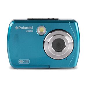 polaroid is048 waterproof instant sharing 16 mp digital portable handheld action camera, teal