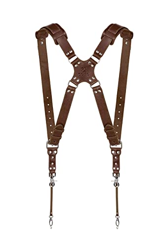 Camera Accessories Dual Harness Two Cameras - Shoulder Leather Strap - Multi Gear Double Camera Accessories DSLR/SLR ProInStyle strap by Coiro