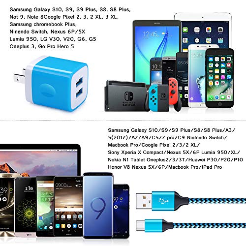 Fast Charging USB C Charger for Samsung Galaxy A14/A03s/A13/A11/A21s/A32/A52/A53/S23/S22 Ulltra/S21/S20FE/S10/Note 20,Moto G Stylus/Power(2022)/Pure/G9Plus,Pixel 7 Charging Cube Plug with Type C Cable