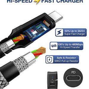 USB C to USB C Cable 6ft+10ft Charger Cord for Samsung Galaxy S23/S22/S23 Plus/S22 Ultra/S21/S21+/S20 FE/A53 5G/A13 A14 A23/Z Fold 3 4/Z FILP,Google Pixel 7 6 Pro/6A/4A 5,60W Fast Charge Charging