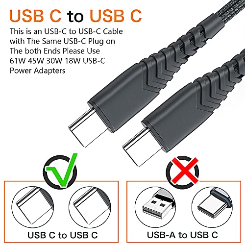 USB C to USB C Cable 6ft+10ft Charger Cord for Samsung Galaxy S23/S22/S23 Plus/S22 Ultra/S21/S21+/S20 FE/A53 5G/A13 A14 A23/Z Fold 3 4/Z FILP,Google Pixel 7 6 Pro/6A/4A 5,60W Fast Charge Charging