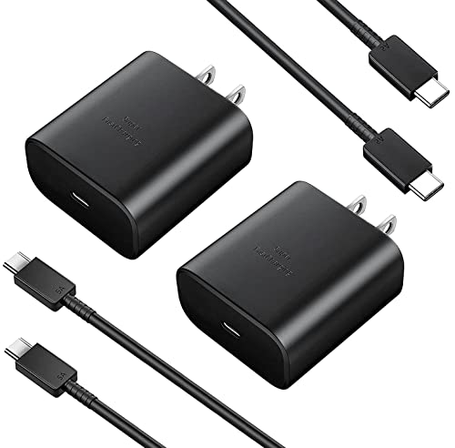 Super Fast Charger Type C for Samsung, 2 Pack 45W USB-C Super Fast Charger Travel Adapter with 5FT Type C Fast Charging Cable for Samsung Galaxy S23/S23 Ultra/S23+/S22/S22+/S22 Ultra/S 21/Note 10+/20