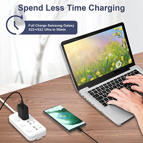 Super Fast Charger Type C for Samsung, 2 Pack 45W USB-C Super Fast Charger Travel Adapter with 5FT Type C Fast Charging Cable for Samsung Galaxy S23/S23 Ultra/S23+/S22/S22+/S22 Ultra/S 21/Note 10+/20