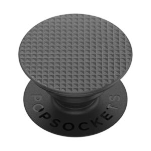 PopSOCKETS Pop-Grip Knurled Texture Black Smartphone Accessory for iPhone Android