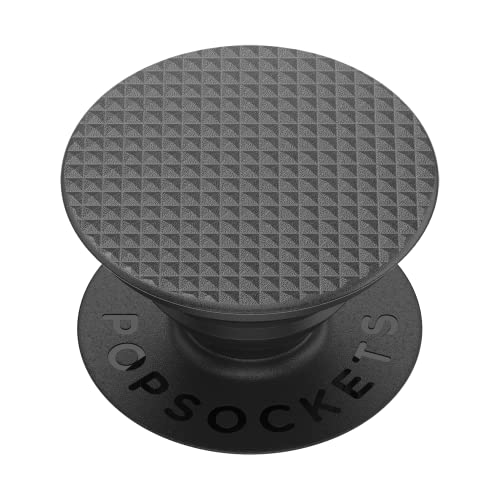 PopSOCKETS Pop-Grip Knurled Texture Black Smartphone Accessory for iPhone Android