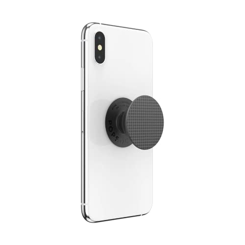 PopSOCKETS Pop-Grip Knurled Texture Black Smartphone Accessory for iPhone Android