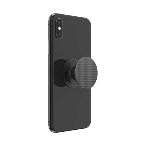 PopSOCKETS Pop-Grip Knurled Texture Black Smartphone Accessory for iPhone Android