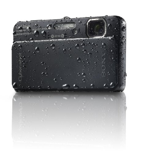 Sony Cyber-Shot DSC-TX10 16.2 MP Waterproof Digital Still Camera with Exmor R CMOS Sensor, 3D Sweep Panorama and Full HD 1080/60i Video (Black)