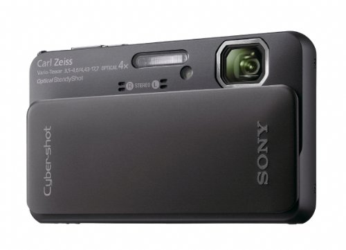 Sony Cyber-Shot DSC-TX10 16.2 MP Waterproof Digital Still Camera with Exmor R CMOS Sensor, 3D Sweep Panorama and Full HD 1080/60i Video (Black)