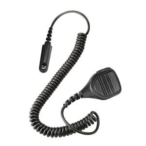 speaker microphone mic compatible with two way radio ht750 ht1250 ht1550 pr860 mtx850 mtx8250 mtx9250 pro5150 pro7150 pro9150 ptx760 gp340 with 3.5mm audio jack (replacement for pmmn4021a), black