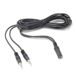 ancable 6ft 3.5mm stereo female to 2-male y-splitter audio cable