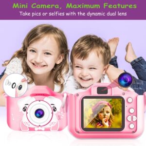 Sinceroduct Mini Kids Camera for Girls & Boys- 20MP Digital Camera for Kids & Toddlers – Kids Selfie Camera Video Camera, 2.0 Inch IPS Screen - 32GB SD Card Included - Pink