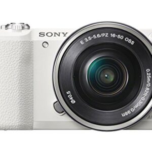 Sony a5100 16-50mm Mirrorless Digital Camera with 3-Inch Flip Up LCD (White)