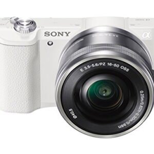 Sony a5100 16-50mm Mirrorless Digital Camera with 3-Inch Flip Up LCD (White)