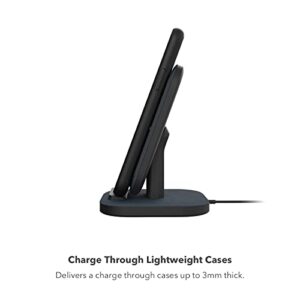 mophie Universal Wireless Charging Stand - 15 Watt Fast Charging for Qi-Cerified Phones Like Samsung Galaxy, Google Pixel, Apple iPhone 11 (Pro, Pro Max), iPhone XR/XS/SE, iPhone 8 - Black