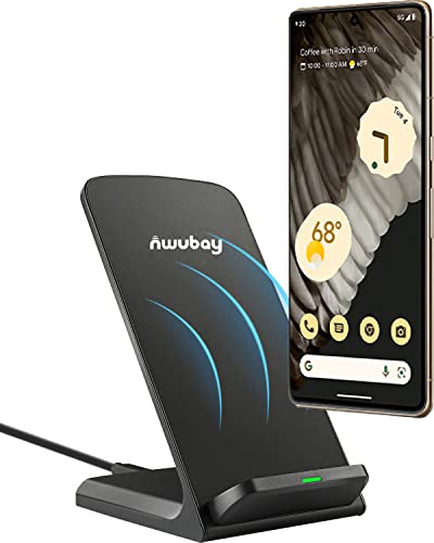 Pixel Wireless Charger Stand, Qi-Certified 10w Fast Wireless Phone Accessories Charging Station for Google Pixel 7 | 7 Pro | 6 | 6 Pro | 5 | 4 XL | 4 | 3XL | 3 | Buds Pro (Black)