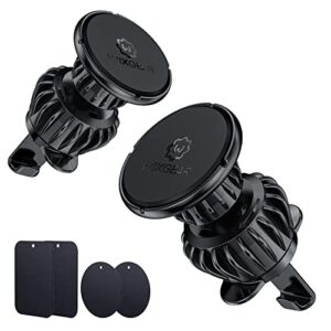 WixGear [2 Pack Universal Air Vent Magnetic Phone Holder for Car, Phone Mount for Car for Cell Phones and Mini Tablets (New Upgraded Vent Locks)