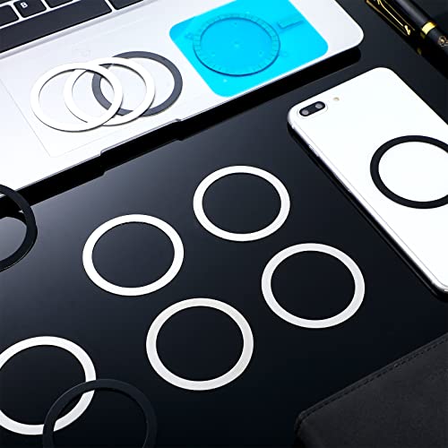 16 Pcs Magnetic Wireless Charger Car Universal Metal Rings Compatible with MagSafe Charger and 2 Pcs Wireless Charger Magnet Sticker Compatible with iPhone 13/12 Series