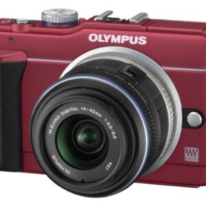 Olympus Pen E-PL1s 12.3MP Live MOS Micro Four Thirds Interchangeable Lens Digital Camera with M.ZUIKO Digital 14-42mm F3.5-5.6 II (RED) International Version (No Warranty)