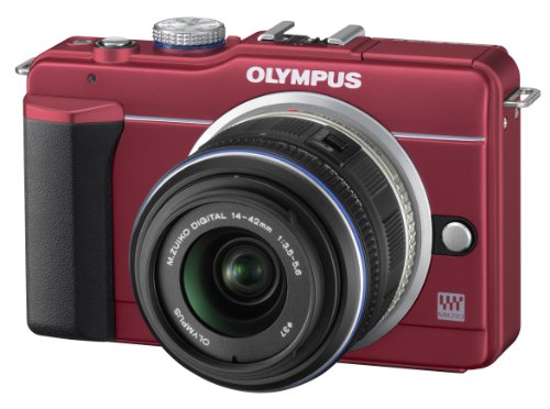 Olympus Pen E-PL1s 12.3MP Live MOS Micro Four Thirds Interchangeable Lens Digital Camera with M.ZUIKO Digital 14-42mm F3.5-5.6 II (RED) International Version (No Warranty)