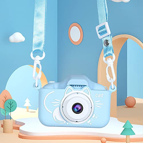 HADST New Cat Cartoon Children's Camera Front and Rear Double Lens 20 Million Selfie Camera Parent-Child Gift Camera Christmas Puzzle Gift