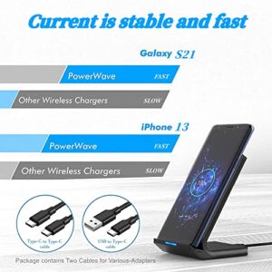 20W Upgraded Fast Wireless Charger,Wireless Charging Stand Compatible iPhone 14/14 Plus/13/12/11/Pro/XR/XS Max/X/8.Phone Charger Docks for Samsung Galaxy S22 S21 S20 S10/Note 20/10/Pixel 7