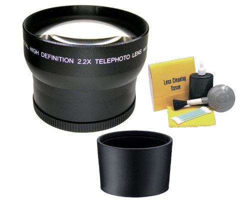 2.2X High Definition Super Telephoto Lens, (Includes Necessary Lens Adapter) Compatible with Canon Powershot G12