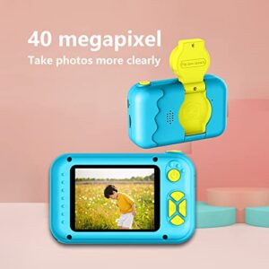 Children's Camera 40 Million High-Definition 180° Rotatable Lens Digital Camera Large Screen Student Camera Christmas Birthday Gift Camera 2.4 Inch