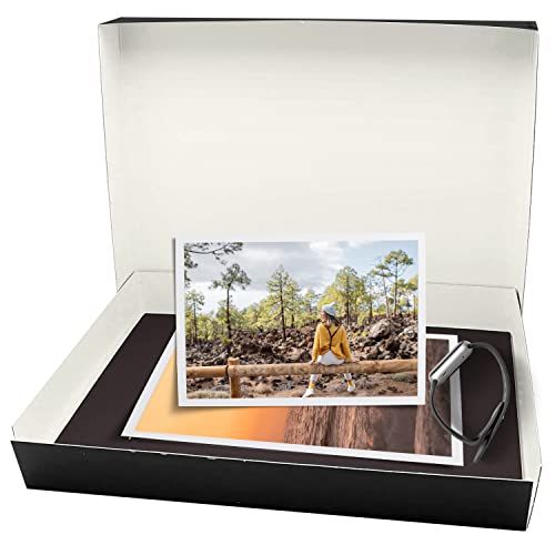 Lineco, 16x20x3 Black Museum Archival Storage Box, Drop Front Design. Acid-Free with Metal Edge. Protects Picture Longevity, Organize Photos, Documents, Crafts, DIY.