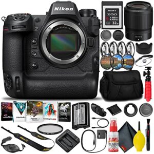 nikon z9 fx-format mirrorless camera body (1669) + 50mm f/1.8 s lens + 32gb xqd memory card + editing software + camera bag + pro filter kit + 12″ tripod (renewed)