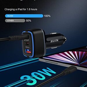 78W USB C Car Charger, Super Fast Charging Cigarette Lighter Adapter, 3 Port Power Delivery Auto Cargador for Samsung Galaxy S22 Ultra, Apple iPhone 14 Pro Max 13, iPad, Google Pixel, Kindle Fire, PS5