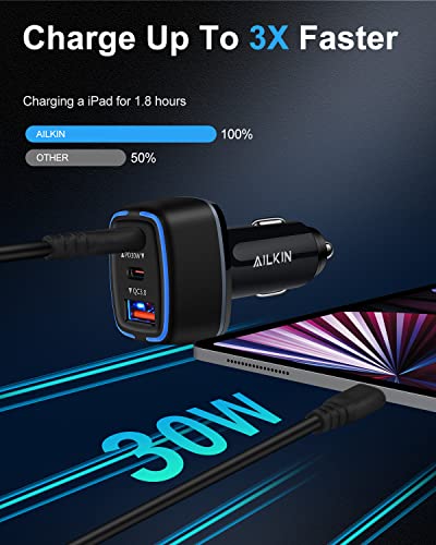 78W USB C Car Charger, Super Fast Charging Cigarette Lighter Adapter, 3 Port Power Delivery Auto Cargador for Samsung Galaxy S22 Ultra, Apple iPhone 14 Pro Max 13, iPad, Google Pixel, Kindle Fire, PS5